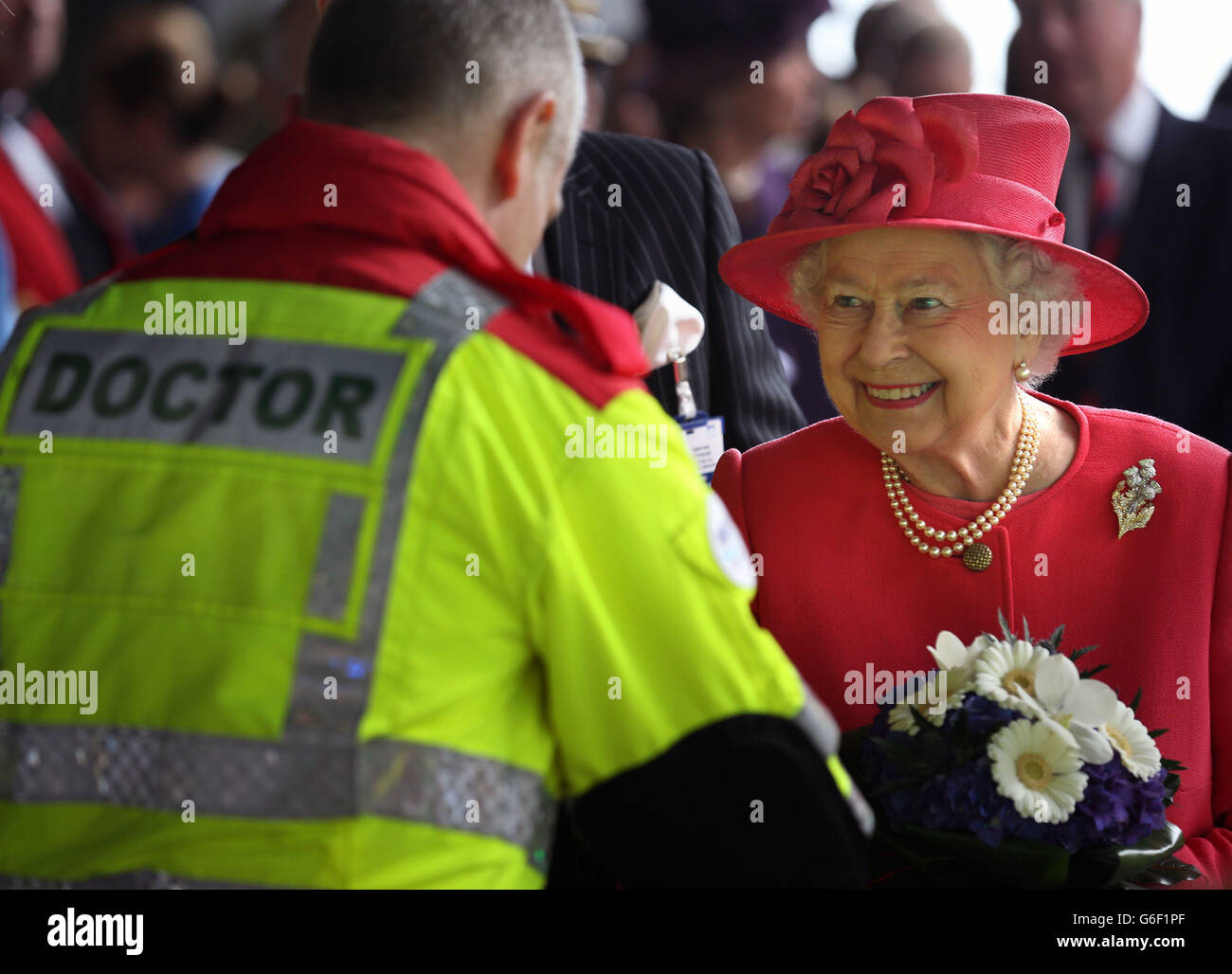 Queen Elizabeth II talks to patients and staff as she officially opens ...