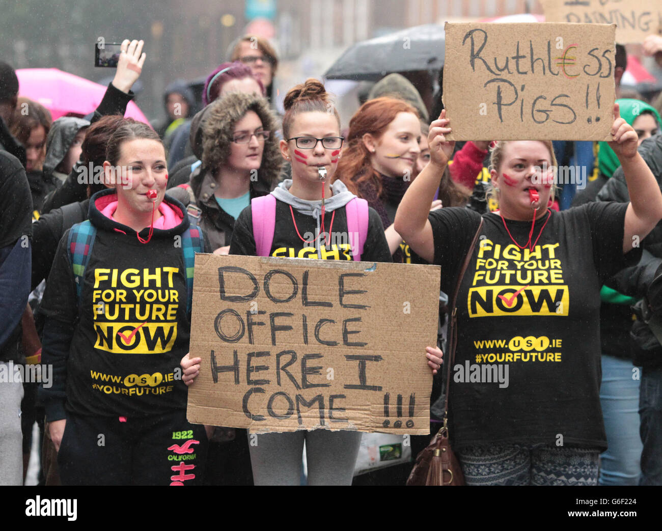 Fight for Your Future Now protests Stock Photo - Alamy