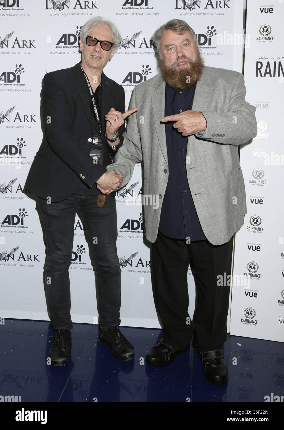 Brian Blessed (right) with Elliot Grove, co-founder of the Raindance ...
