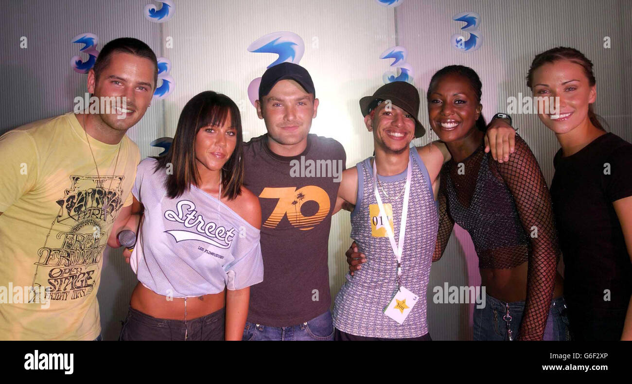 Nathan McDuffus, 18, Birminghan, (4th from left) poses with pop group ...