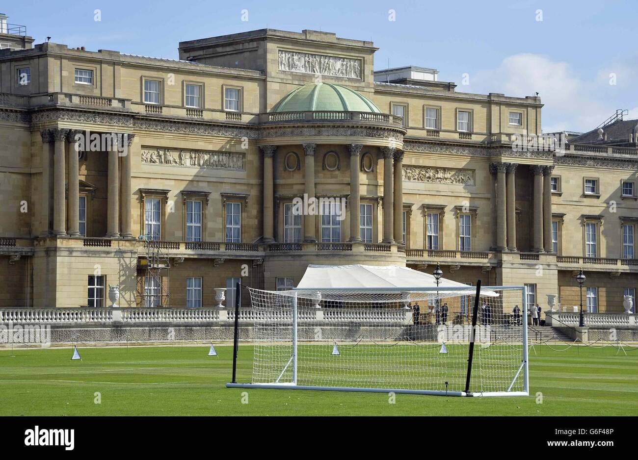 A general view of the football pitch prior to the match between Civil ...