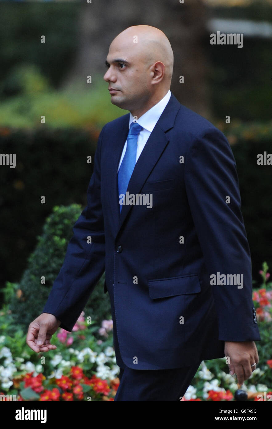 Sajid Javid Economic Secretary to the Treasury, arrives at 10 Downing ...