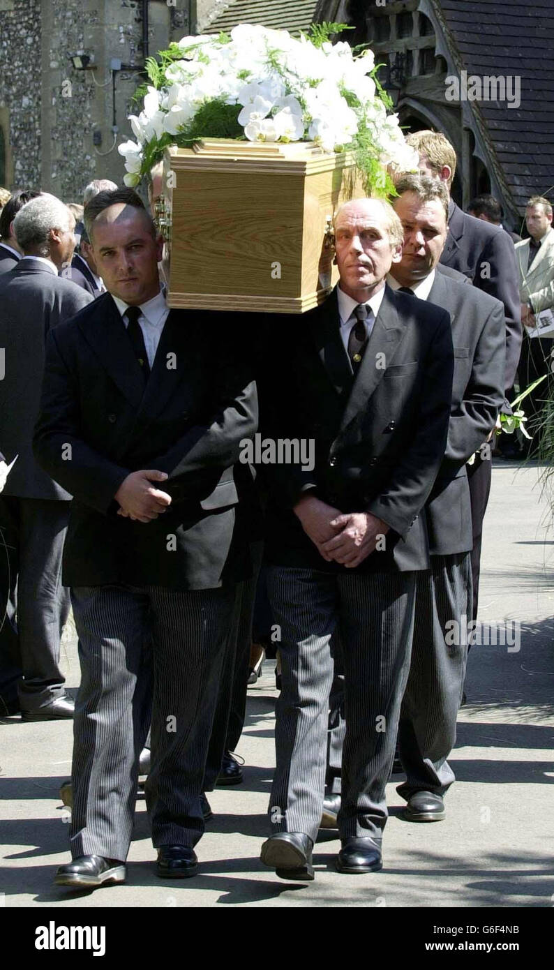 The coffin of football manager and coach ray harford hi-res stock ...