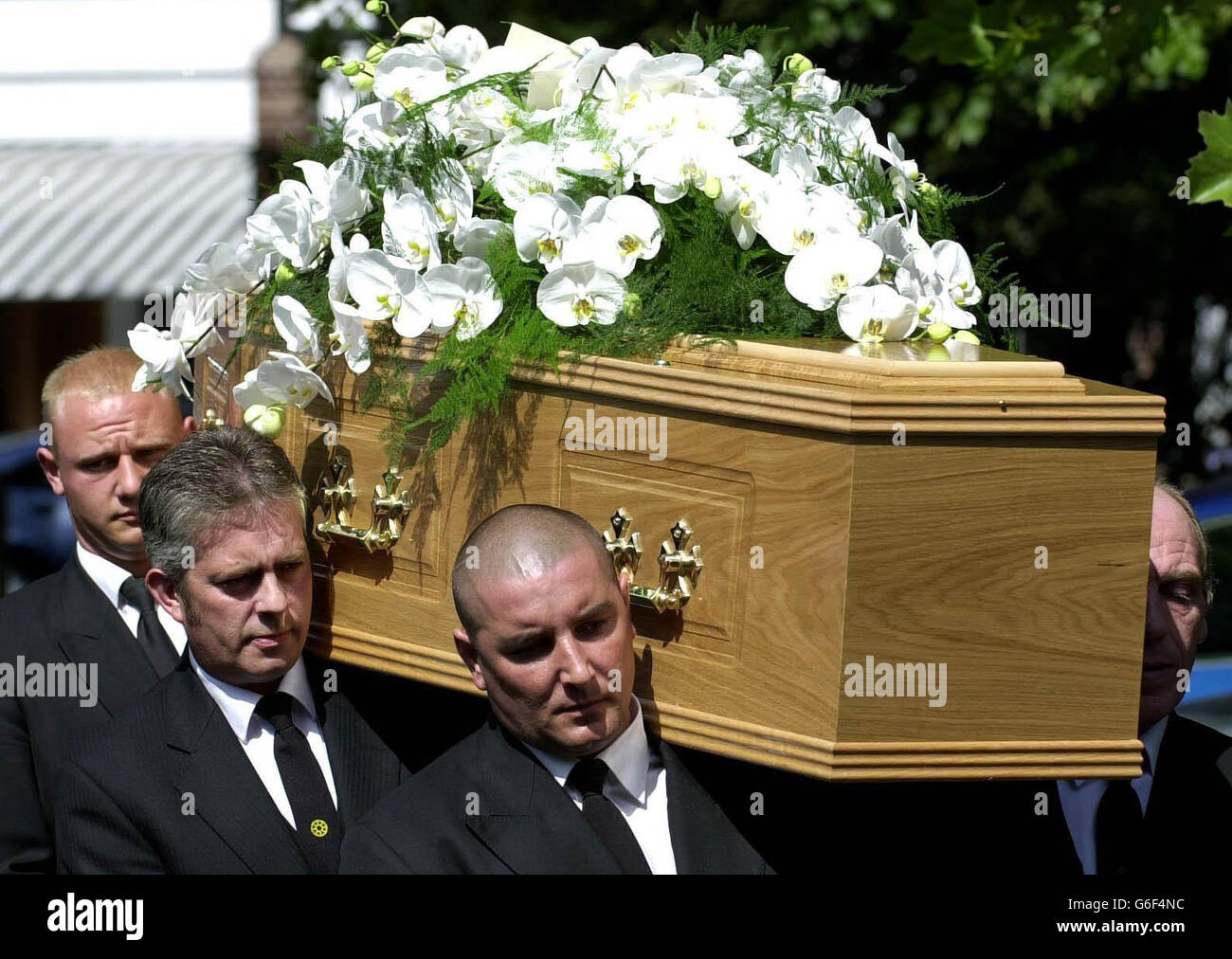 The coffin of football manager and coach ray harford hi-res stock ...