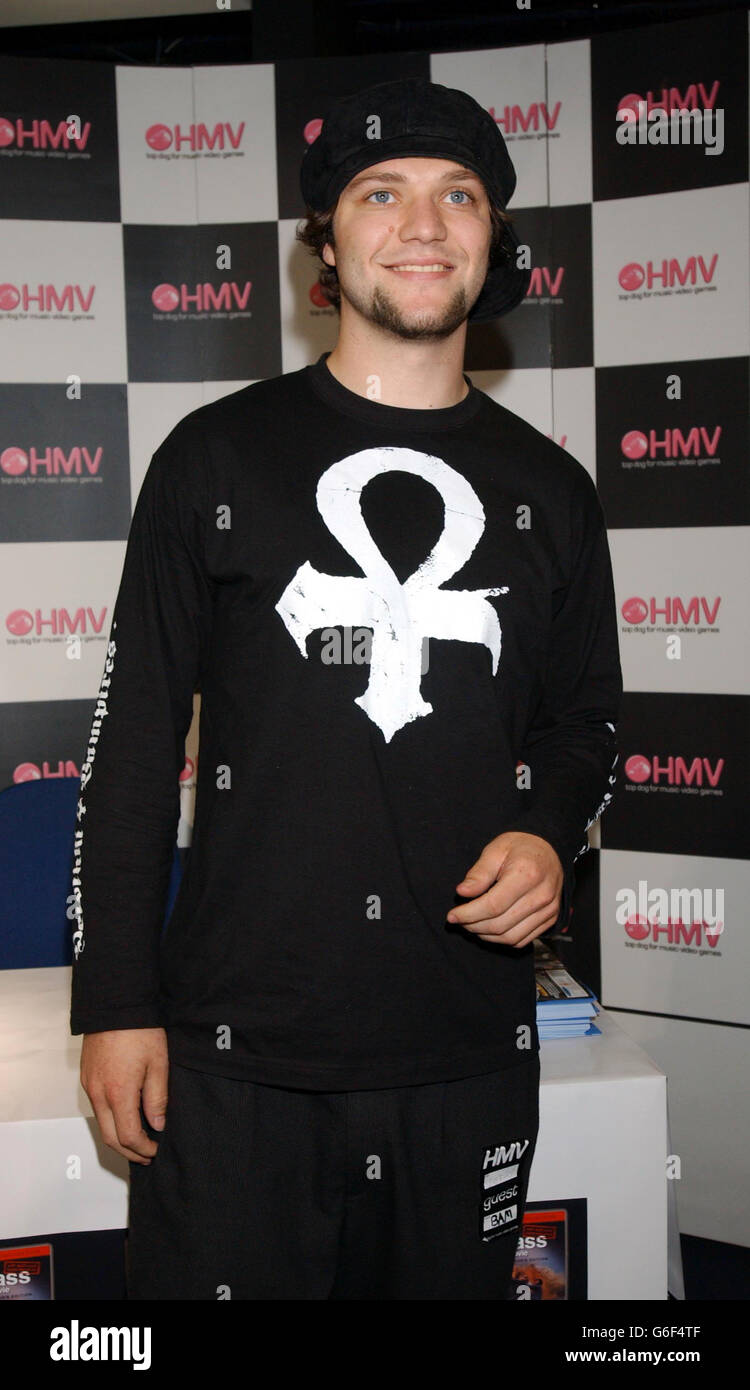 Jackass prankster Bam Magera at an in store signing, at HMV in Oxford ...