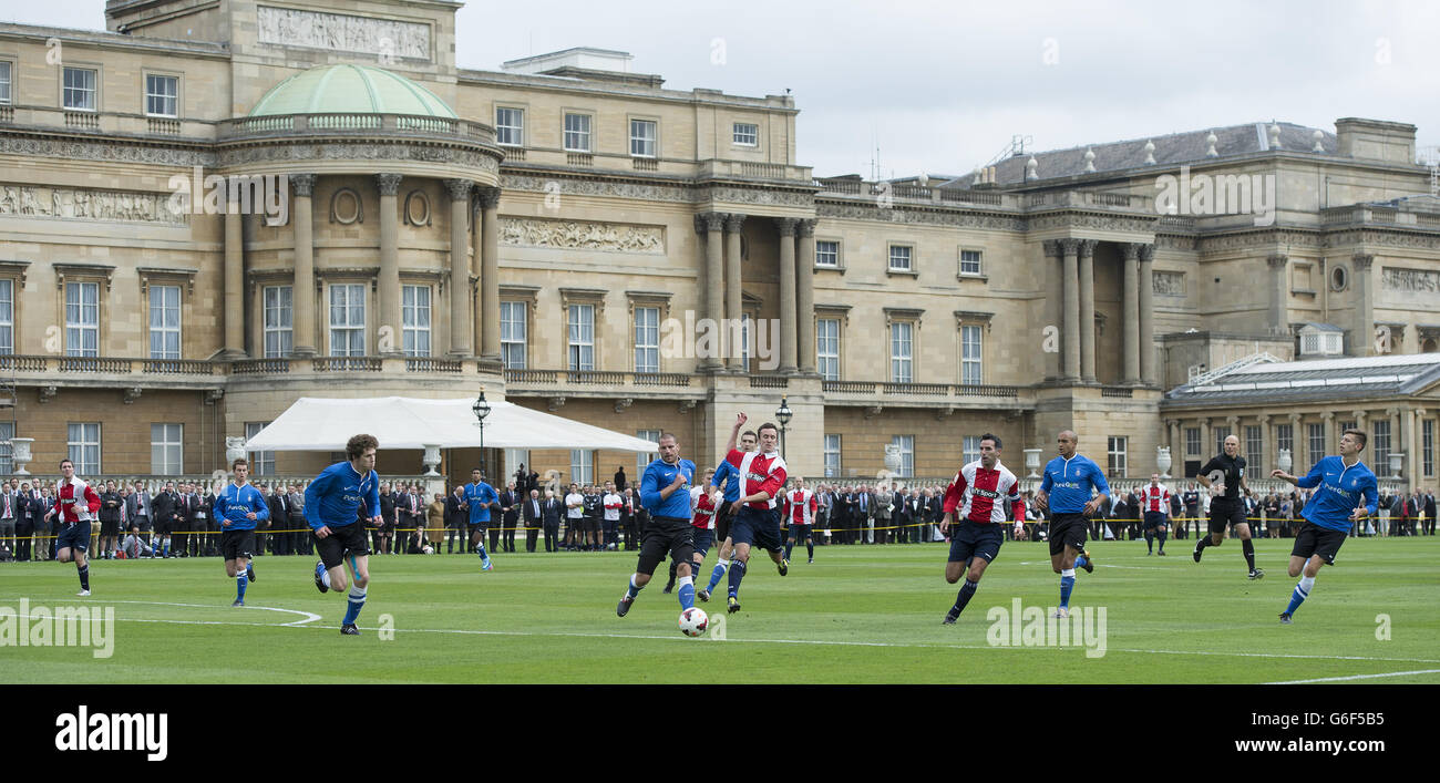 Polytechnic FC ( in blue) during their game between the Civil Service ...