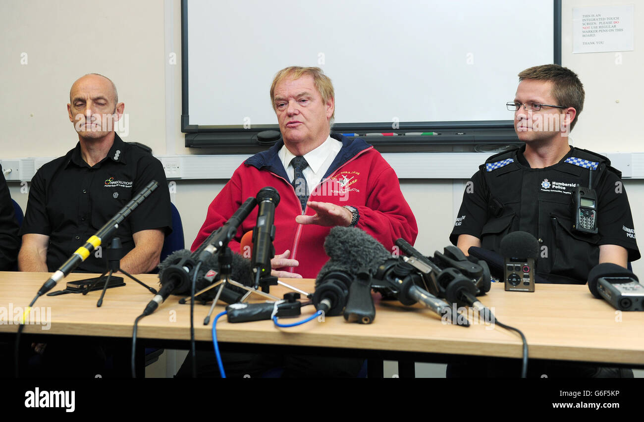 Flight instructor Roy Murray (centre) who helped a passenger land a ...