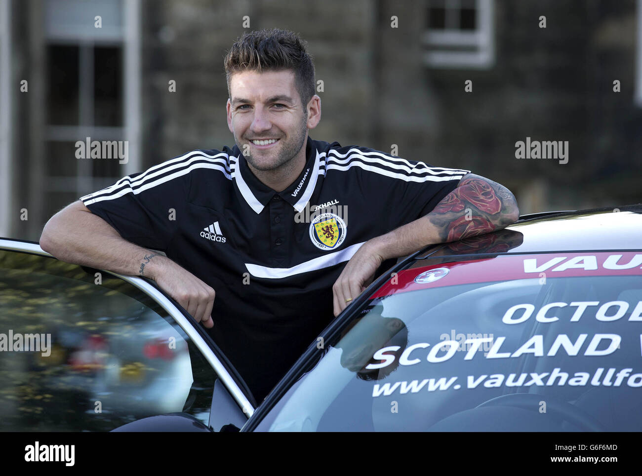 Scotland's Charlie Mulgrew during a photocall at Mar Hall Hotel ...