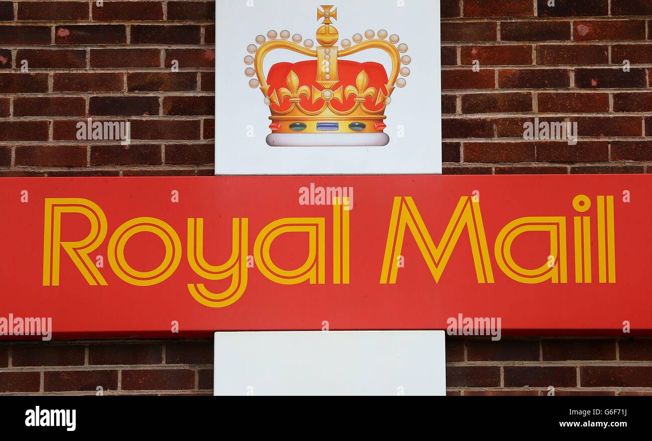 Unprecedented demand for shares. General view of the Royal Mail sorting ...