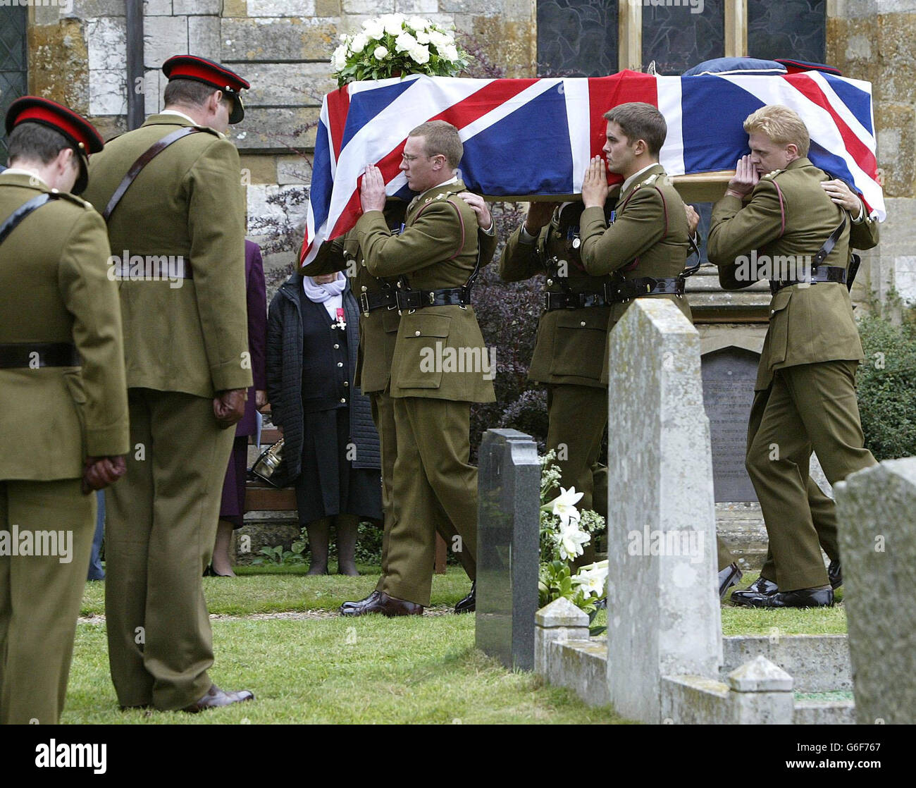 The coffin of Captain David Jones,29, from the 1st Battalion, the Queen ...