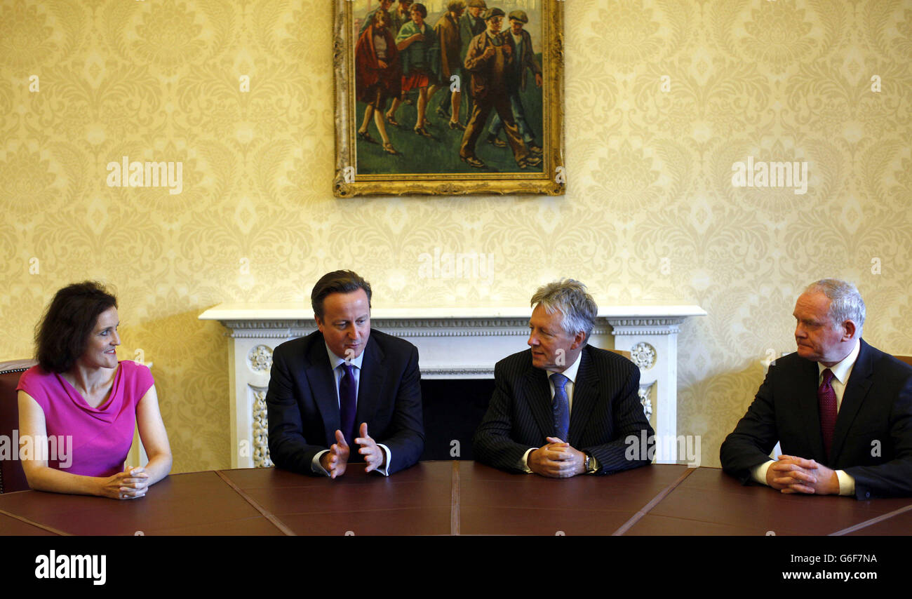 Left to right northern ireland deputy first minister martin mcguinness ...