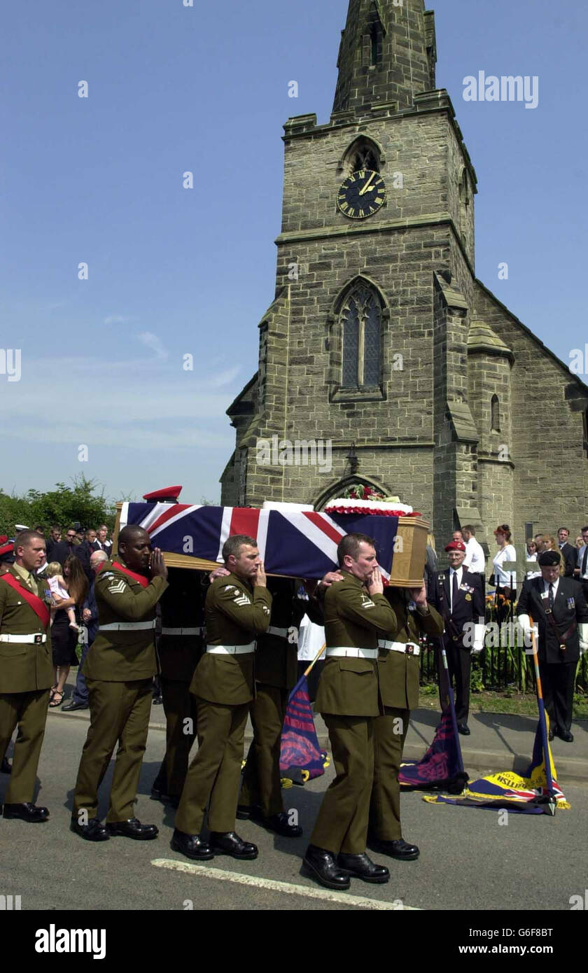 The coffin of corporal russell aston hi-res stock photography and ...