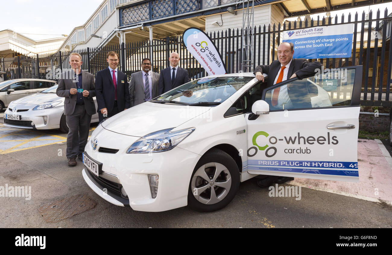 Toyota Prius handover - Lewes Stock Photo - Alamy