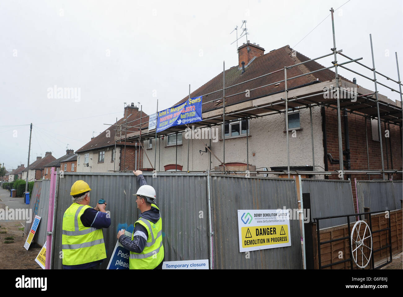 The house at 18 Victory Road in Allenton, Derby, where six children ...