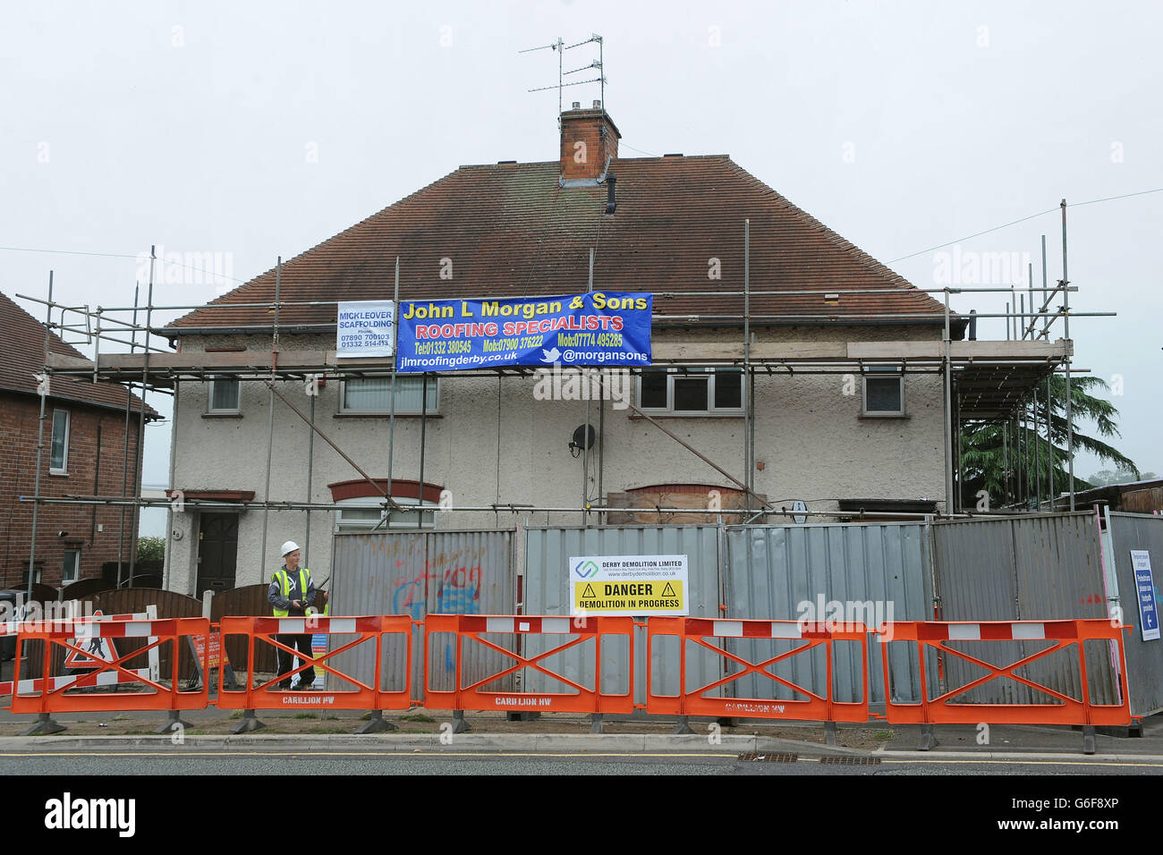 The house at 18 Victory Road in Allenton, Derby, where six children ...