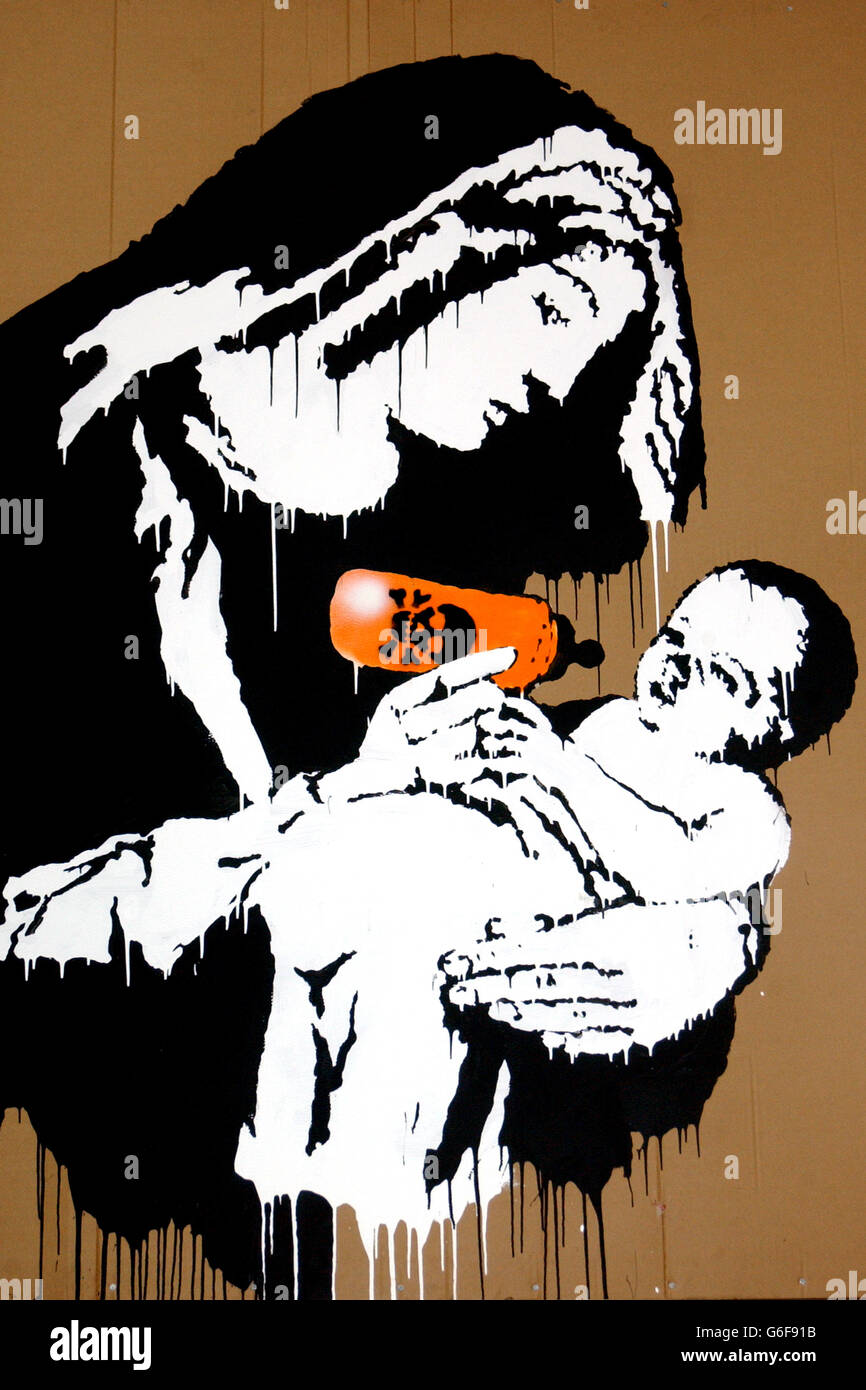 Banksy Stencil Graffiti High Resolution Stock Photography and Images ...