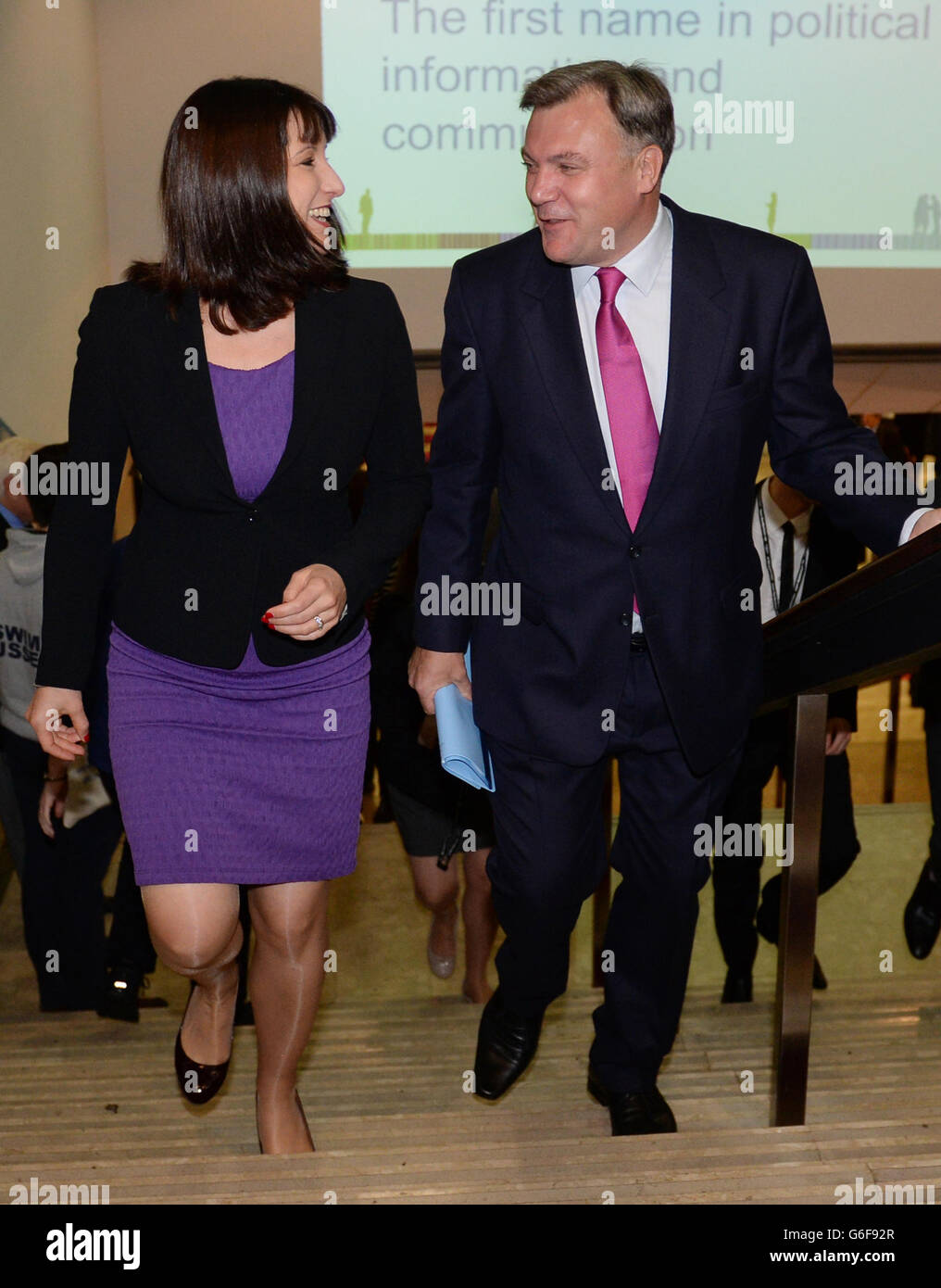 Shadow chancellor Ed Balls and shadow chief secretary to the treasury ...