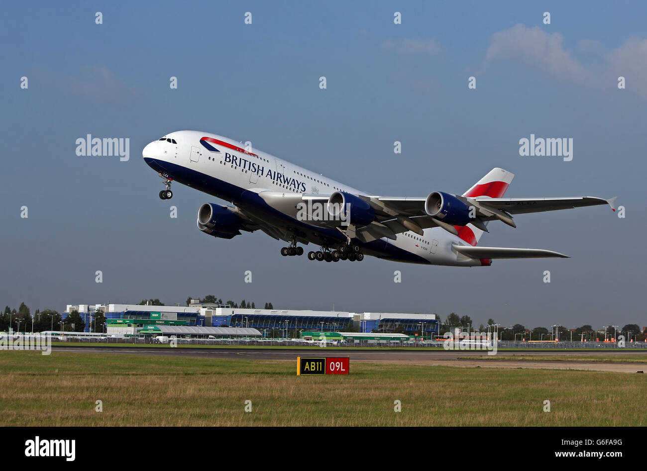 BA A380 flight Stock Photo - Alamy