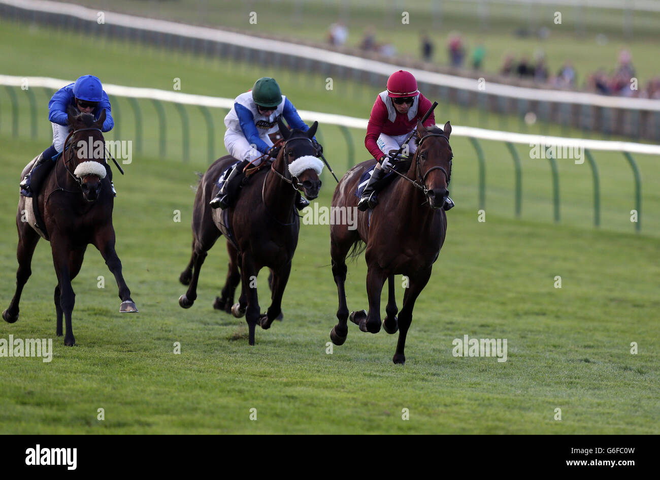 Amralah (right) ridden by Silvestre De Sousa wins the Paul & Lesley ...