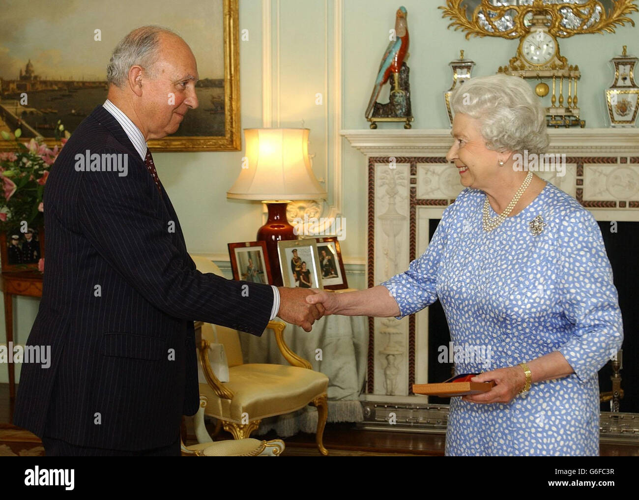 Queen Receives Lord Hannay of Chiswick Stock Photo - Alamy