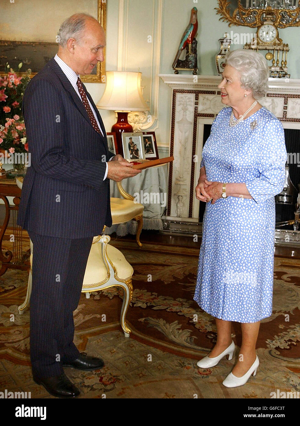 Queen Receives Lord Hannay of Chiswick Stock Photo - Alamy