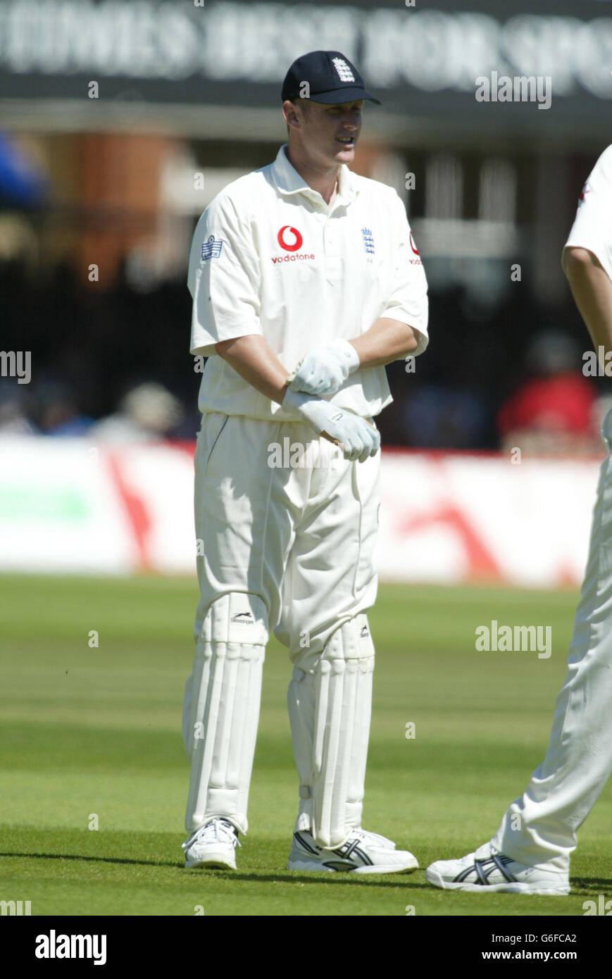 England all-rounder Anthony McGrath takes over behind the stumps ...
