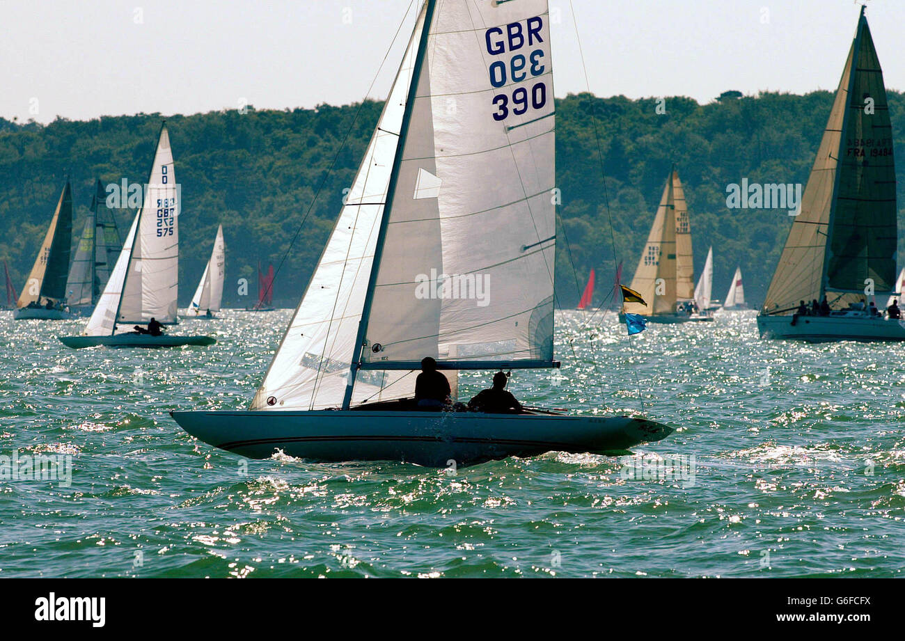 The International Dragon class yachts race on the Solent Sunday 3rd ...