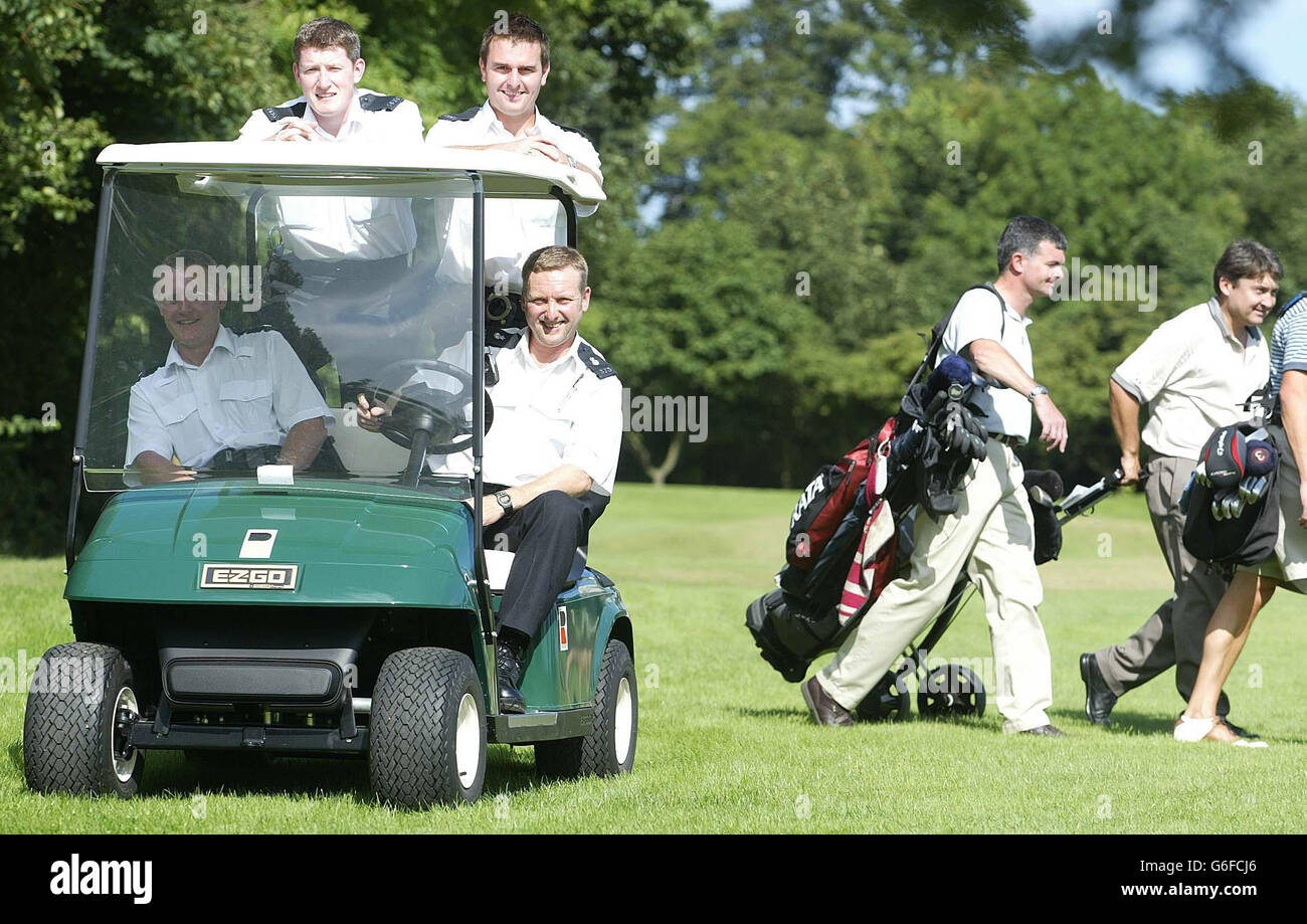 Police use golf buggy for arrest hi-res stock photography and images ...