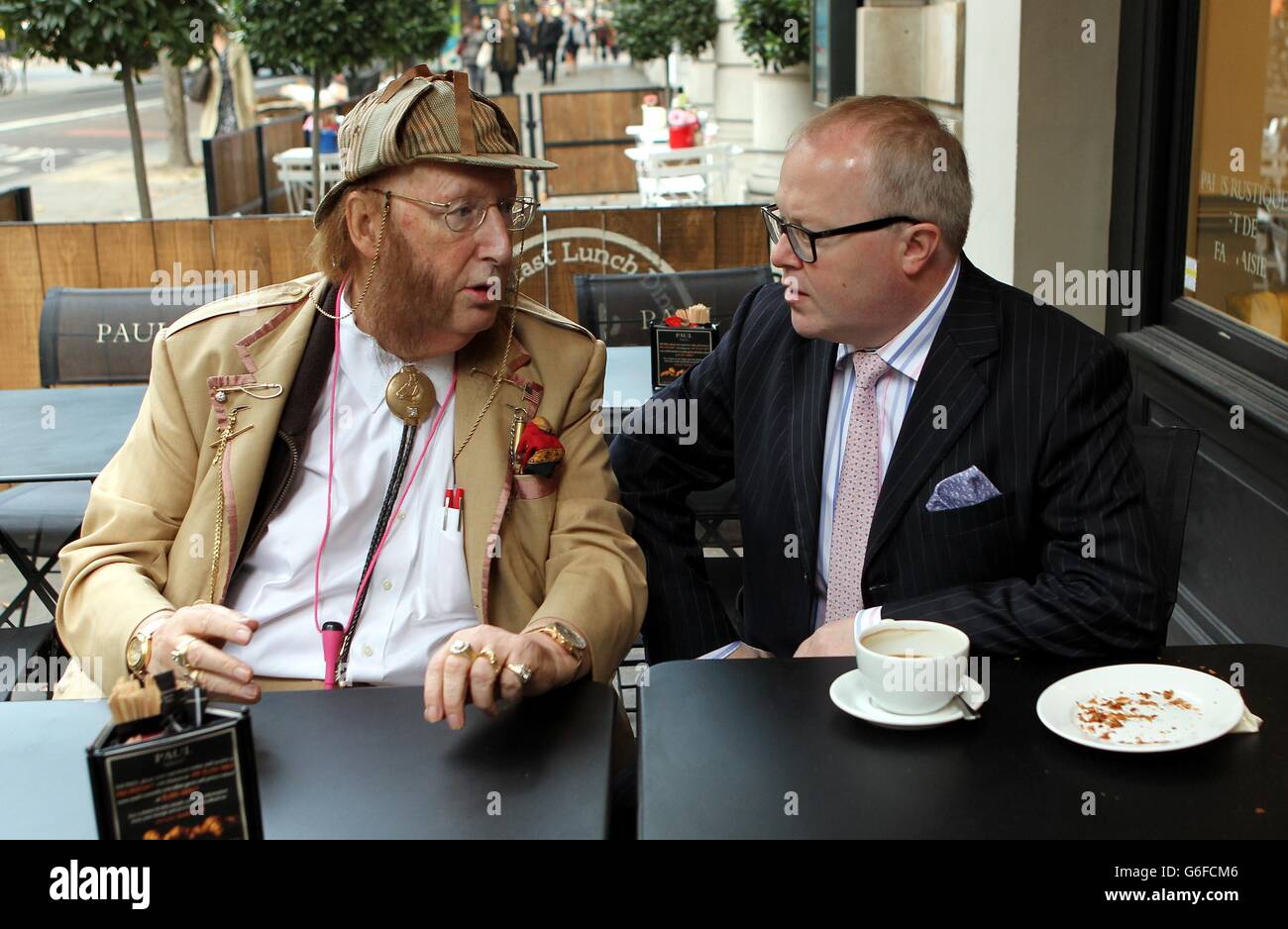 John McCririck and his Solicitor Stephen Beverley arriving at the ...
