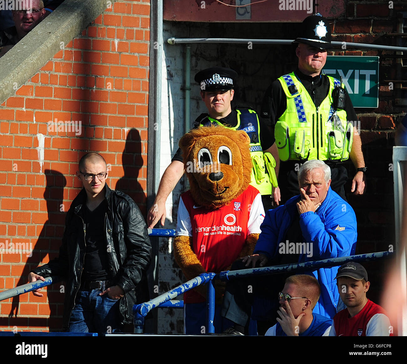 York City mascot Yorkie the Lion watches the action during the Sky Bet ...