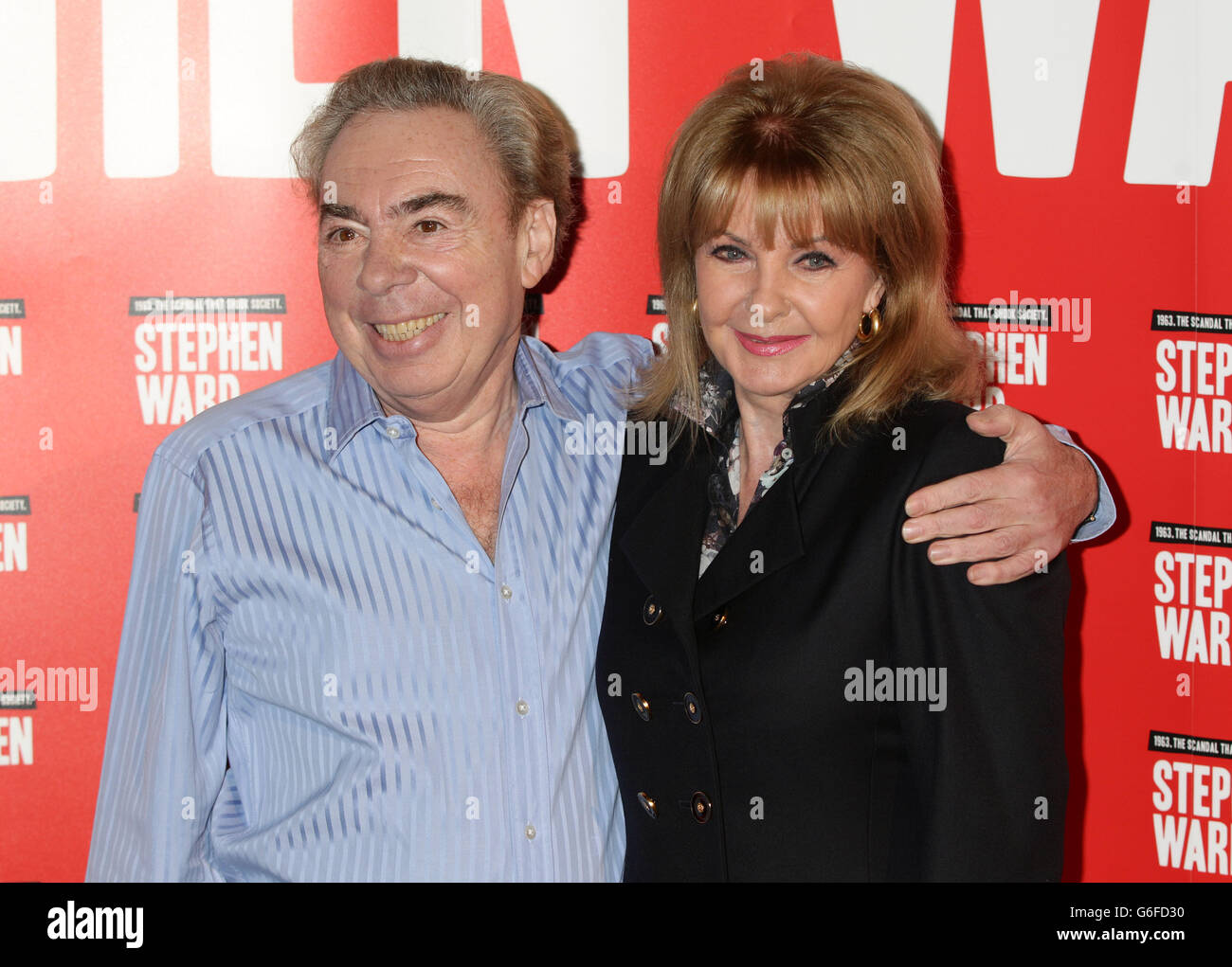 Andrew Lloyd Webber with Mandy Rice Davies, during a photocall for the ...