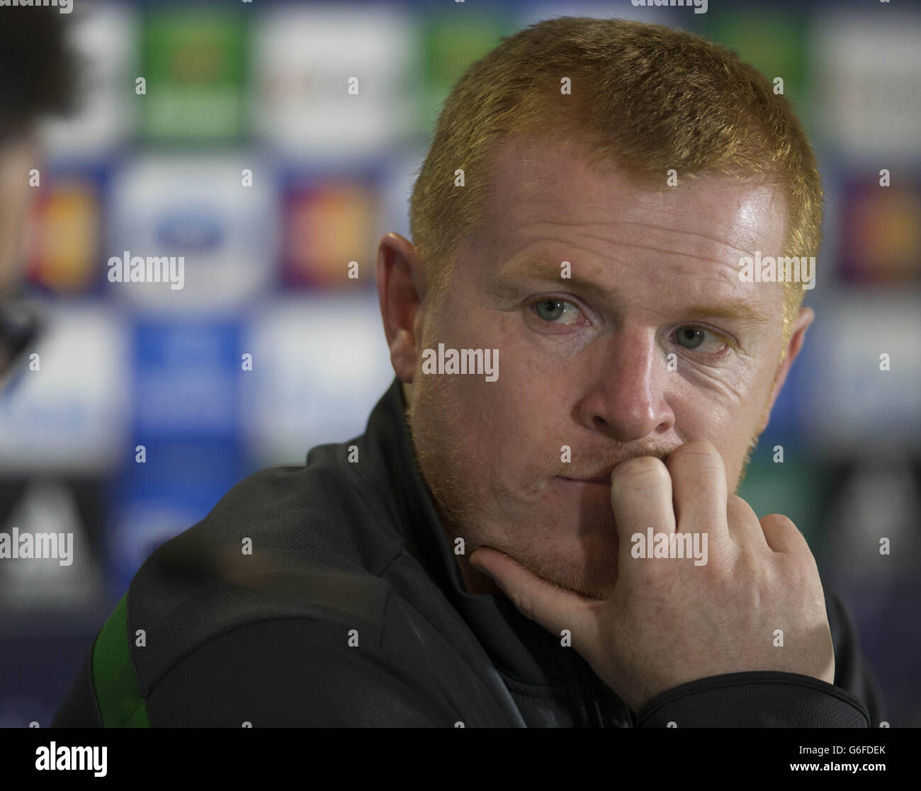 Celtic manager Neil Lennon during a press conference at Celtic Park ...