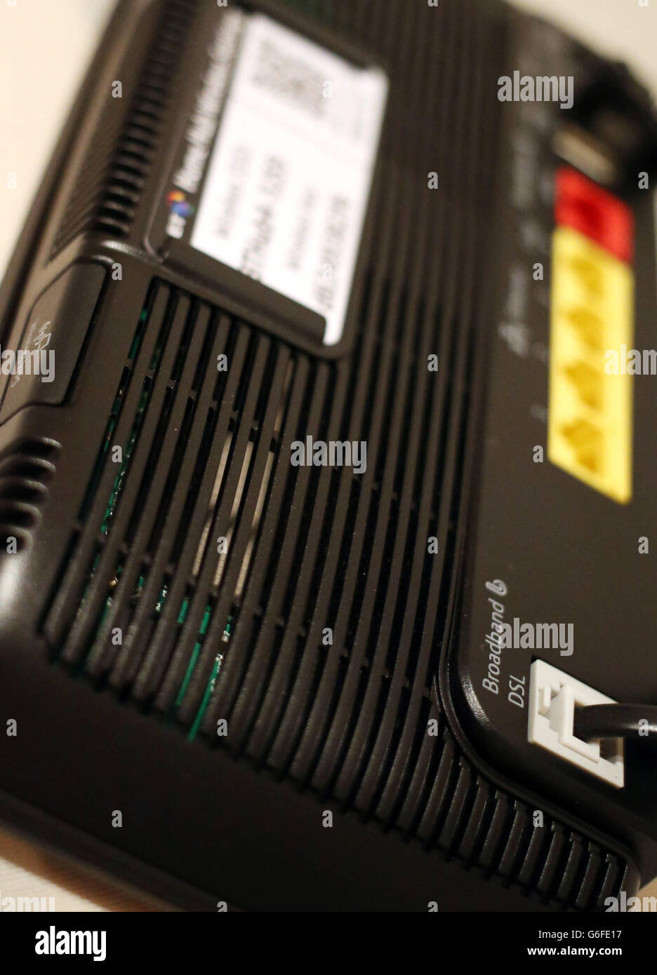 Technology Stock. A Generic picture of a BT Home Broadband hub Stock ...