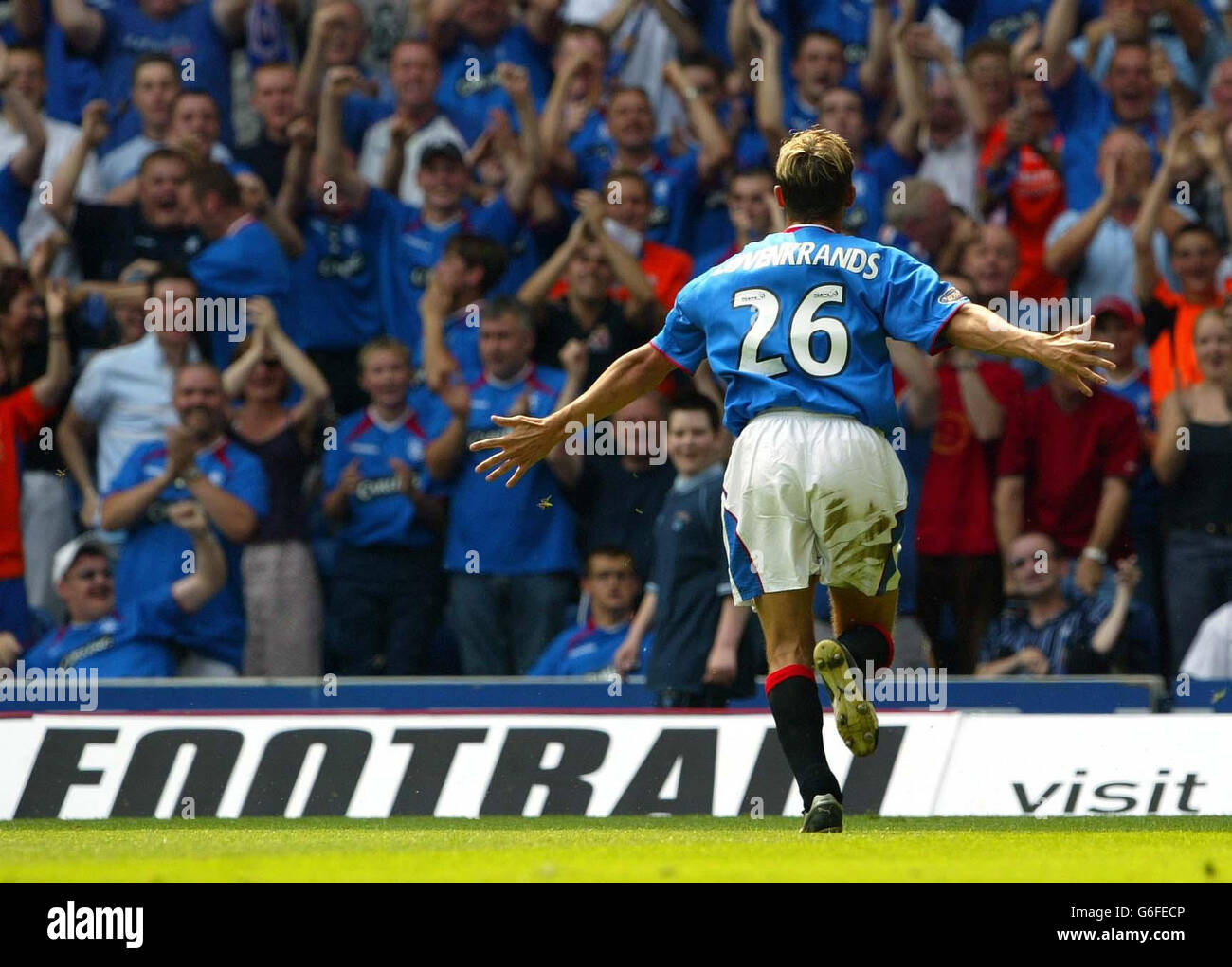 Peter lovenkrands rangers celebrates hi-res stock photography and ...