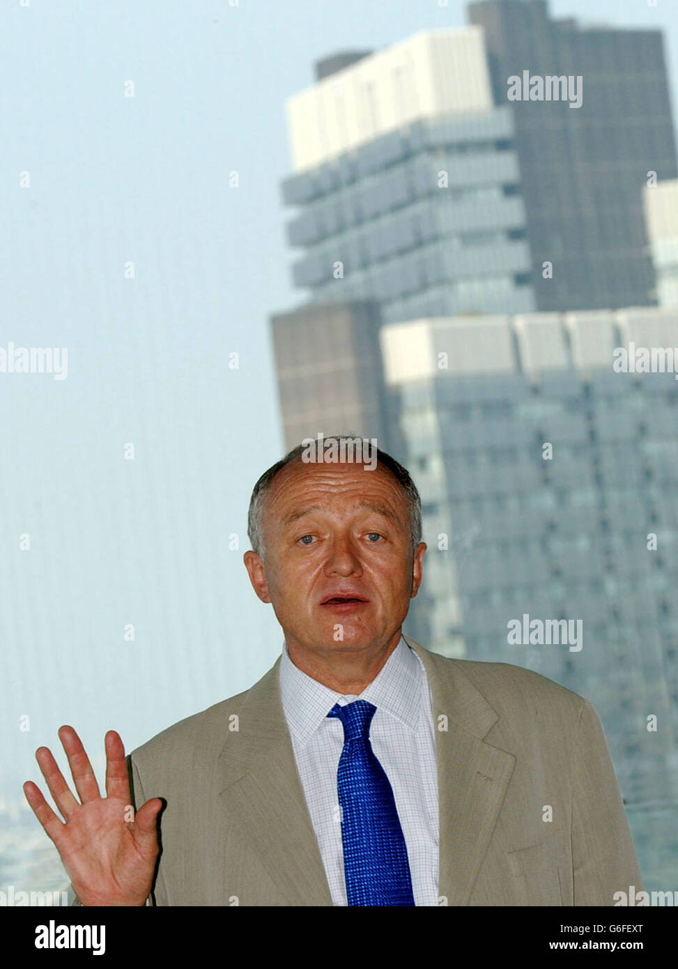 Mayor of London Ken Livingstone speaks during a press conference at ...