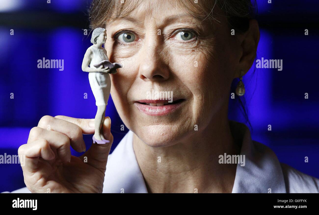 Jenny Agutter holds a miniature version of herself created using 3D ...