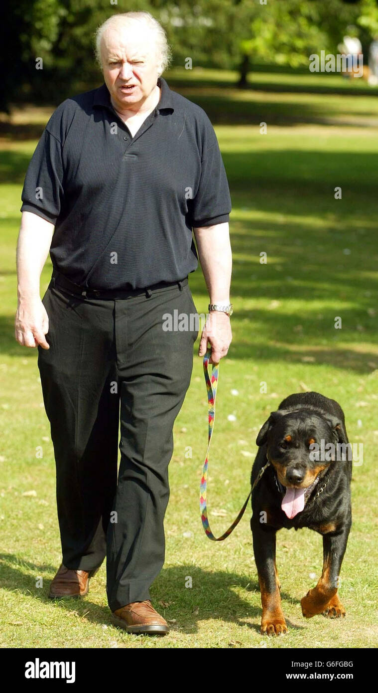 Freed Norfolk farmer Tony Martin walks with his dog, Otto, in Wisbech ...