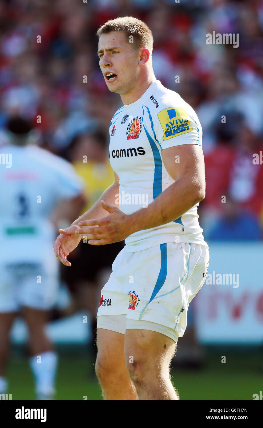 Exeter's Sam Hill during the Aviva Premiership match at Kingsholm ...