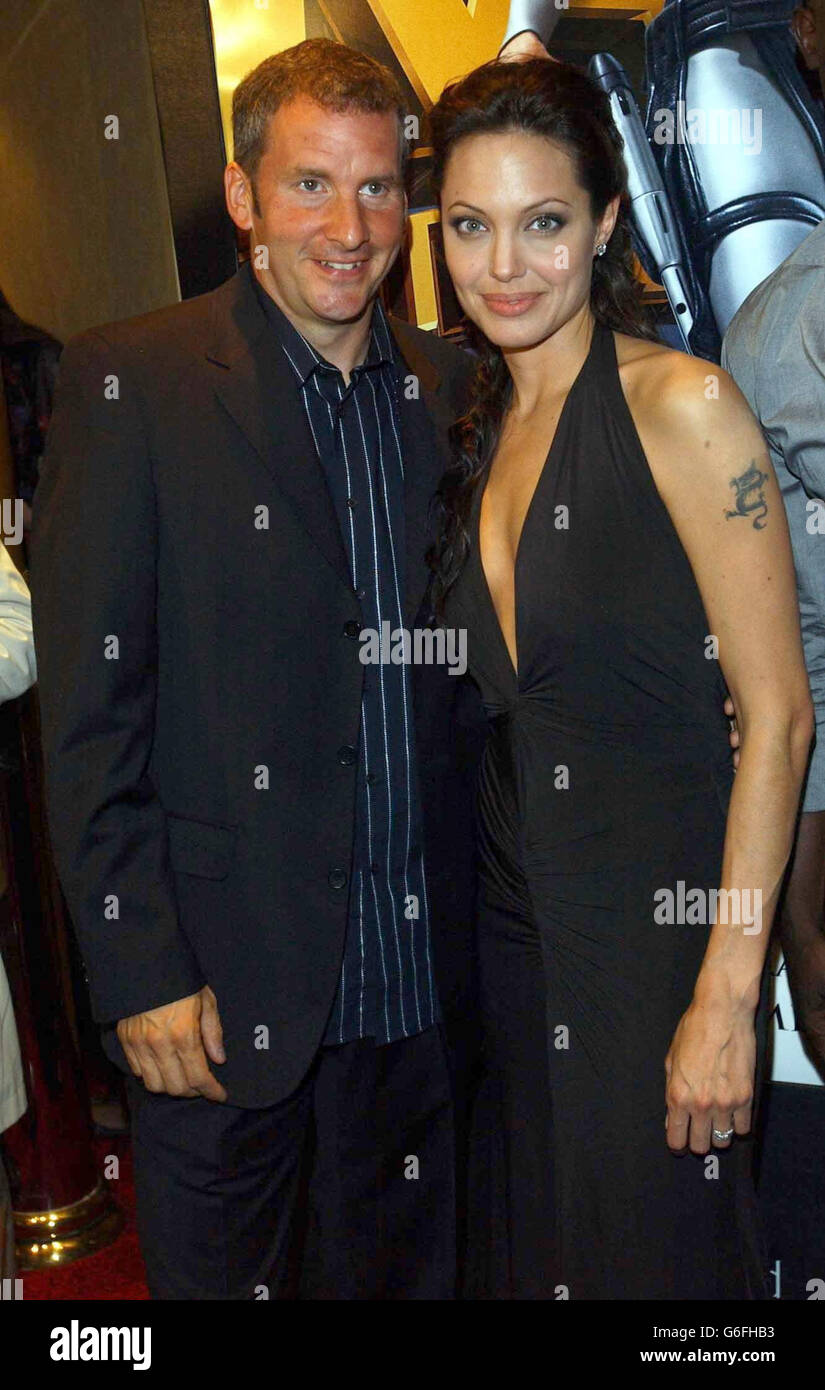 Actress angelina jolie with co star chris barrie hi-res stock ...