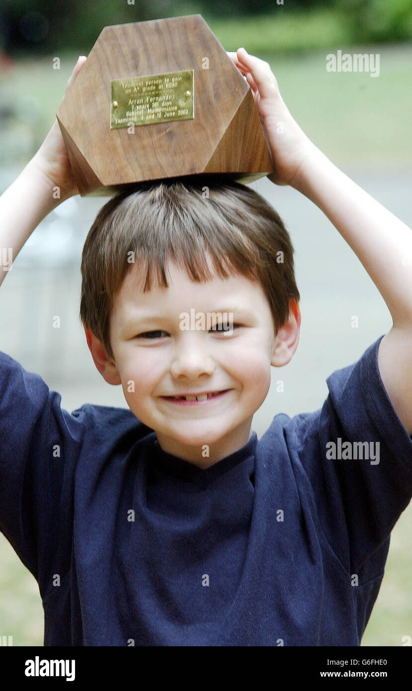 Arran fernandez youngest pass gcse hi-res stock photography and images ...