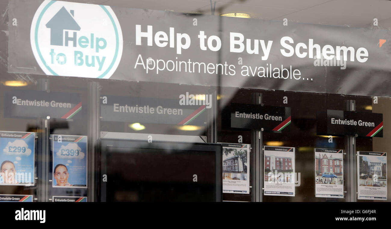 An estate agents window in Allerton, Liverpool, advertising the new ...
