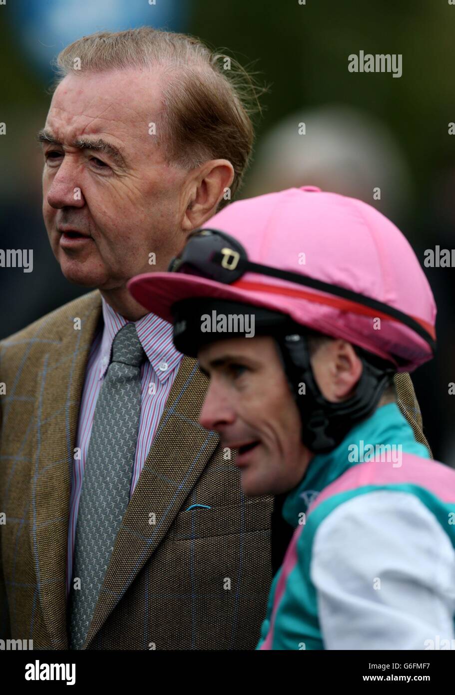 Trainer Dermot Weld with jockey Pat Smullen after sending out Flying ...