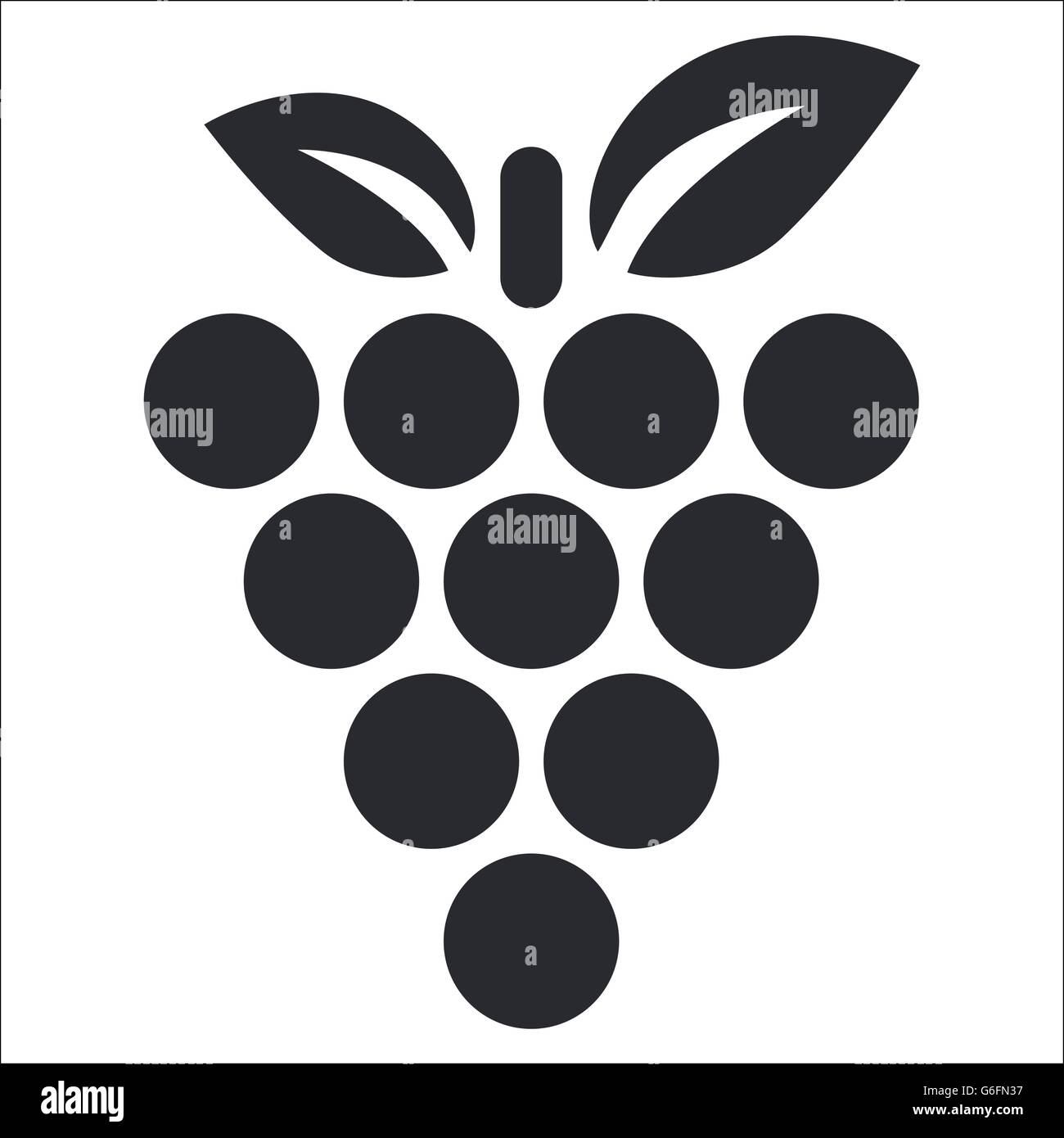 Vector illustration of single isolated grape icon Stock Vector Image ...