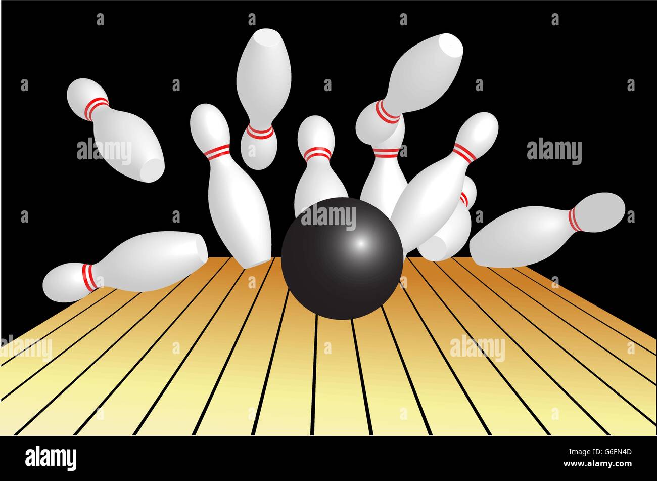 Vector illustration of bowling abstract background Stock Vector Image ...