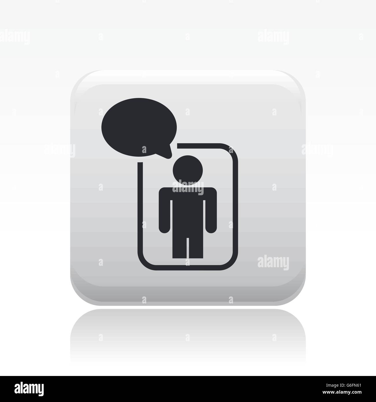 Vector illustration of single isolated chat icon Stock Vector Image ...