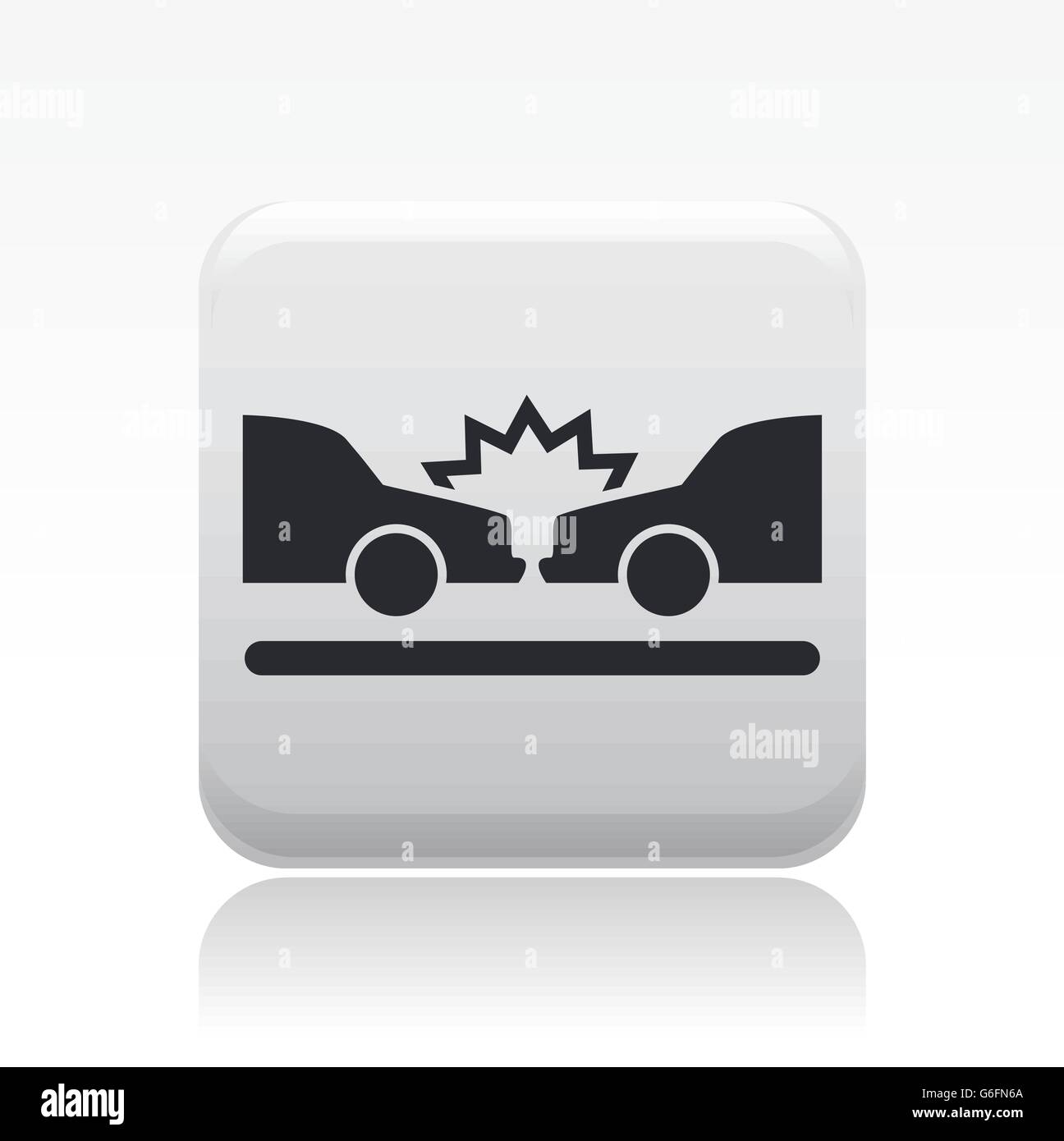 Vector illustration of single isolated crash icon Stock Vector Image ...