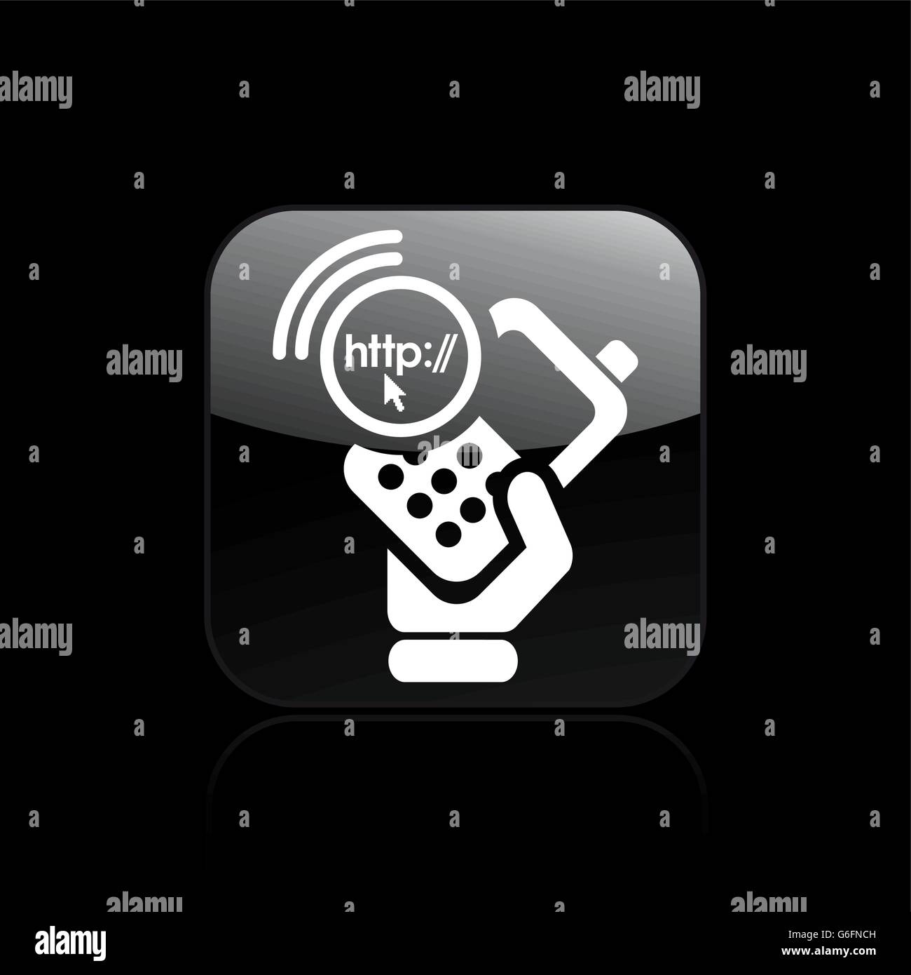 Vector illustration of single isolated phone http icon Stock Vector ...