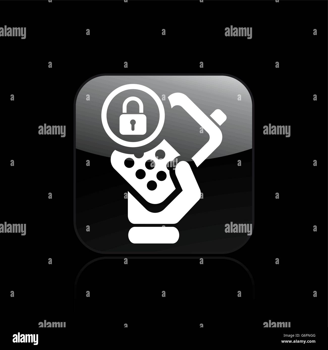 Vector illustration of single isolated phone lock icon Stock Vector ...