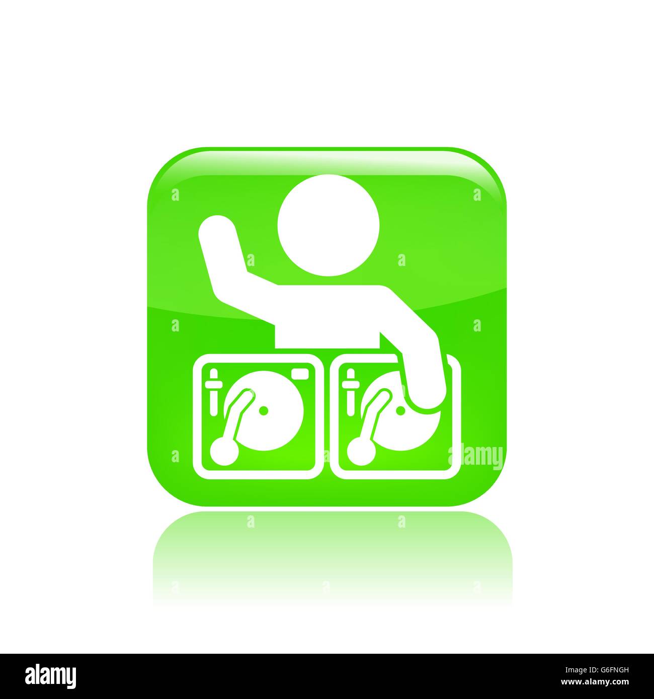 Vector illustration of single isolated dj icon Stock Vector Image & Art ...