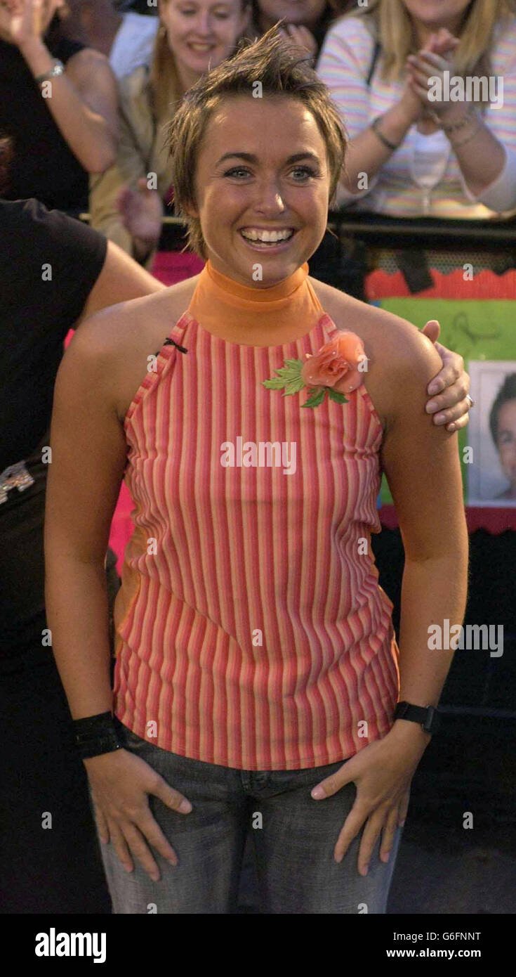 Steph Smith poses for photographers as she leaves the Big Brother House ...